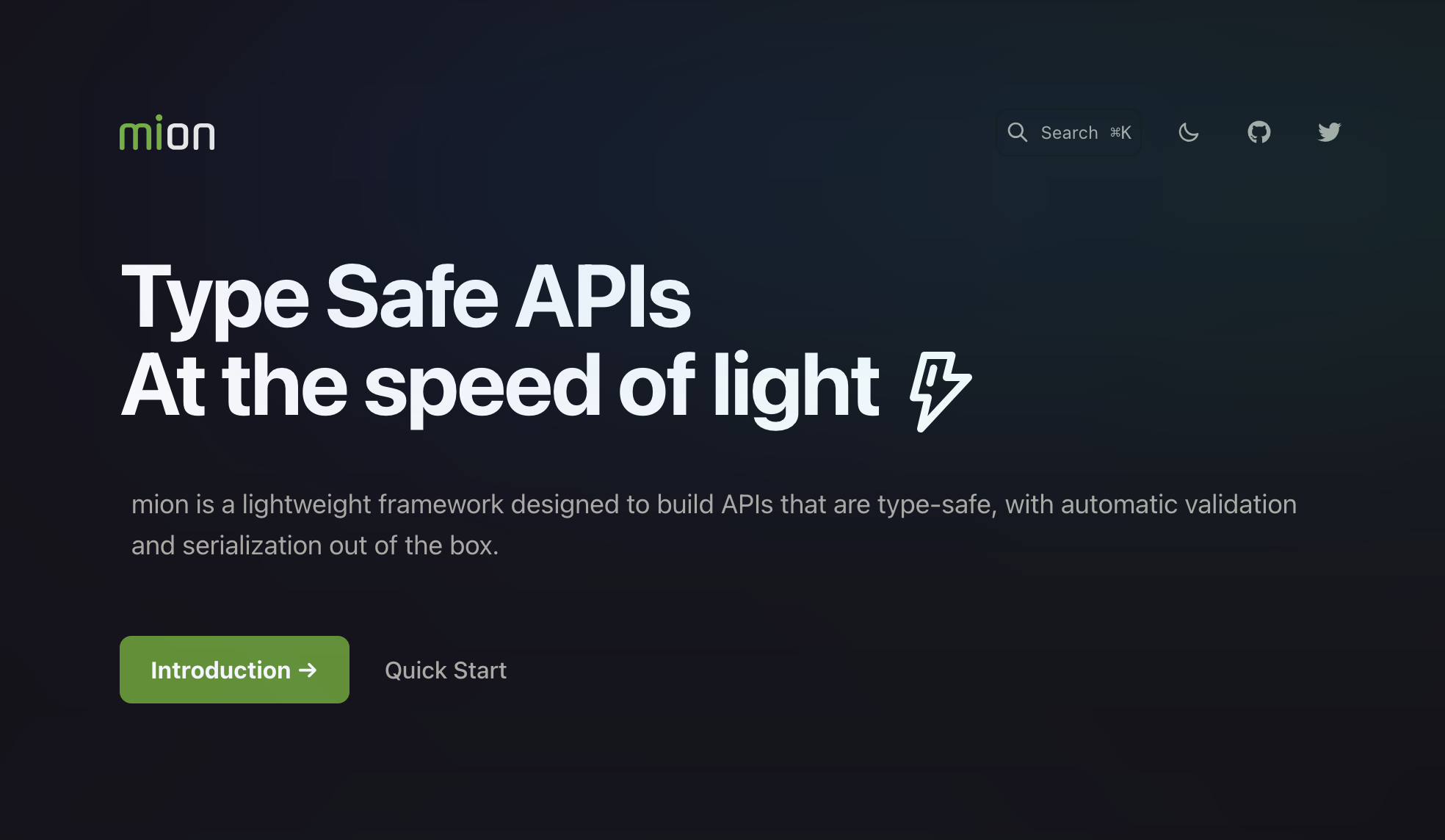 mion · Type Safe APIs at the speed of light 🚀
